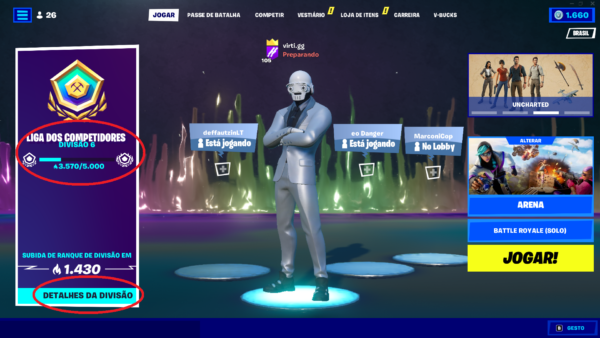 Tudo sobre Arena Fortnite! Pontos, Ligas e Ranking