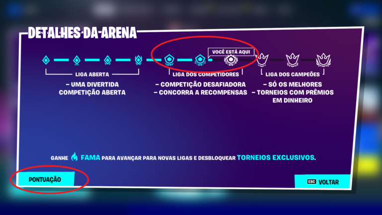 Tudo sobre Arena Fortnite! Pontos, Ligas e Ranking
