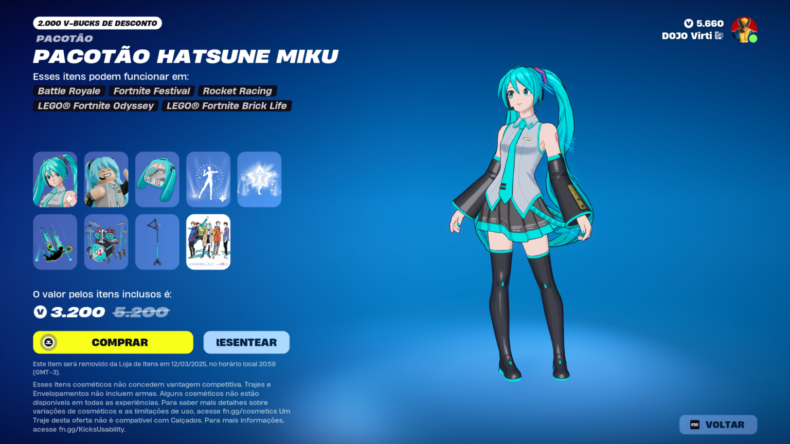 Como liberar a skin da Hatsune Miku no Fortnite - Virti